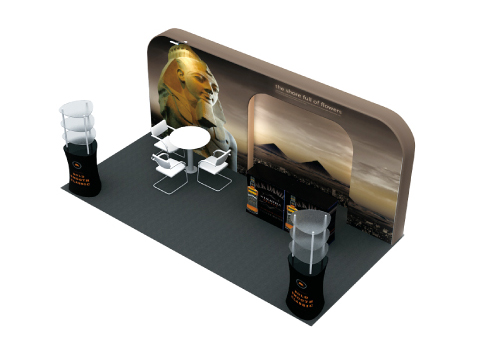 Square Concave Counter – Modern & Portable Display for Events