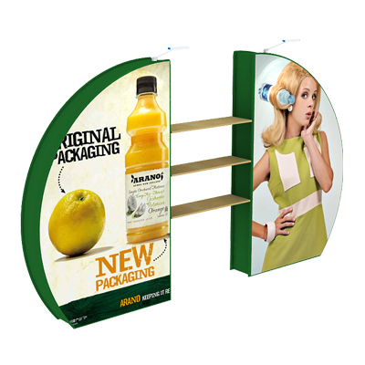 Double 3D Semi-Moon Rack – Innovative & Versatile Display Solution