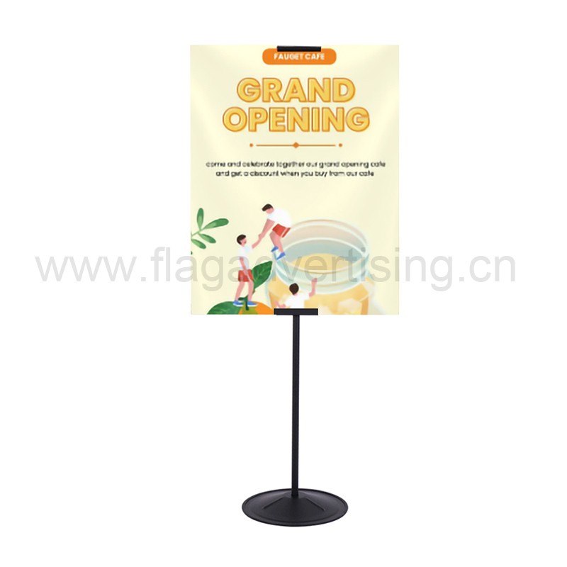 Portable Double-Sided Adjustable Tripod Stand with Custom Poster