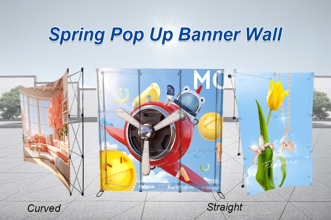 Round Aluminum Fabric Pop-Up Wall for Exhibition Display
