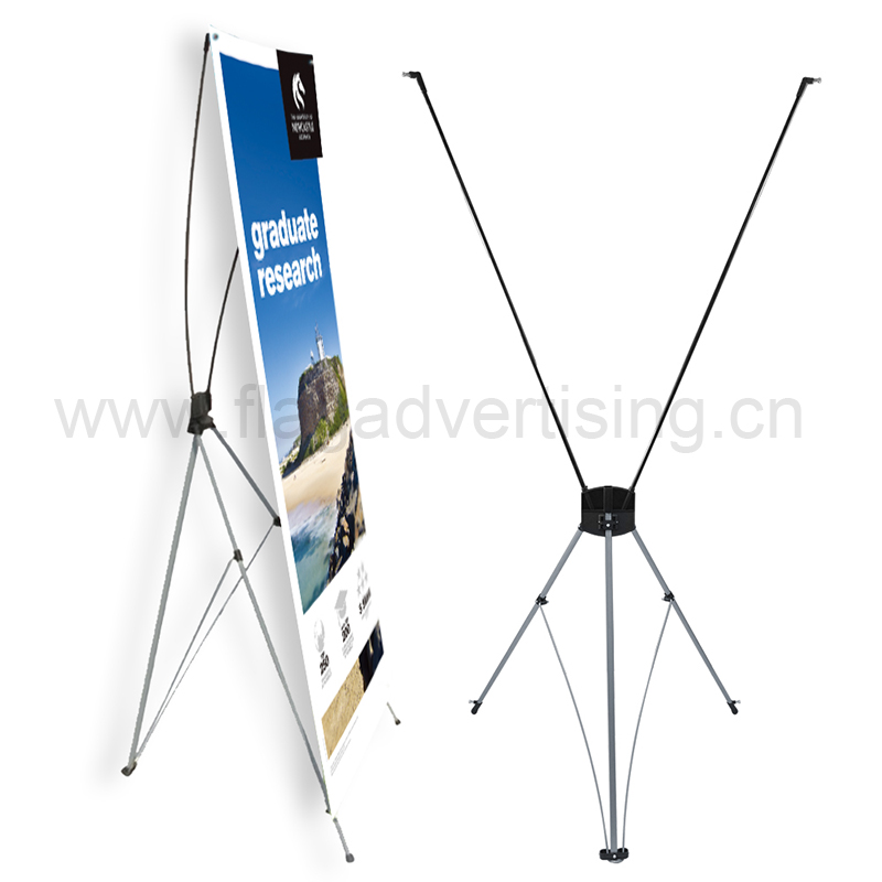 Economy Portable Reinforced Korean Style X Banner Stand for Posters