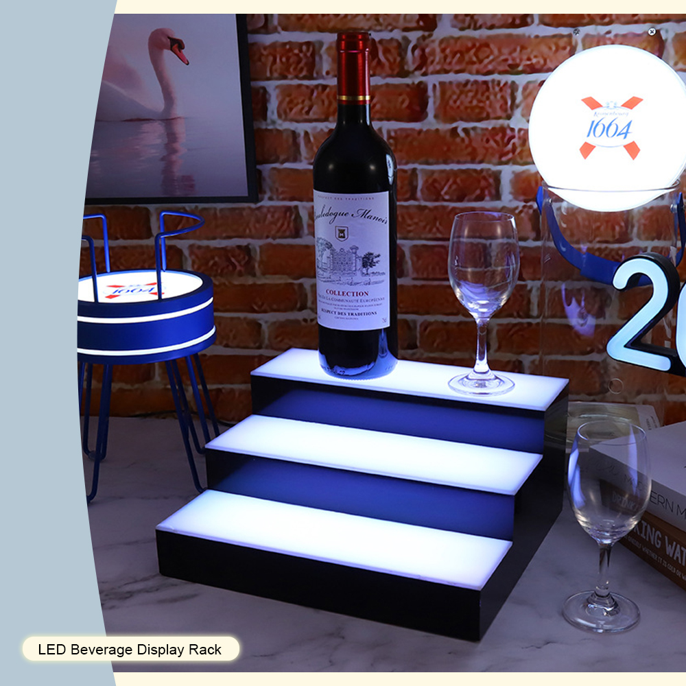 LED Beverage Display Rack – Sleek & Illuminated Showcase