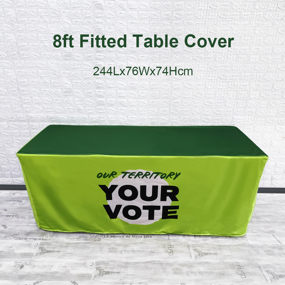 8ft Fitted Table Cover – Custom-Fit & Sleek Tablecloth for Events
