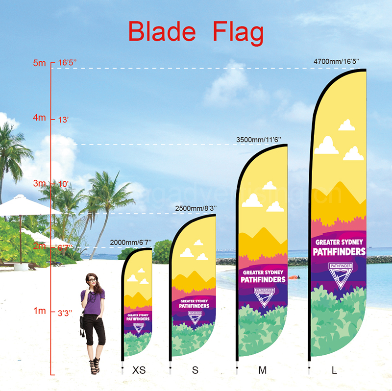 Custom Double Sided Feather Flags | 130 GSM Polyester Fabric | Single ...