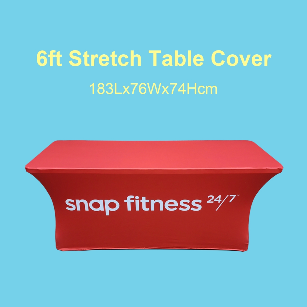 6ft Stretch Table Cover – Custom Fit & Stylish Tablecloth for Events